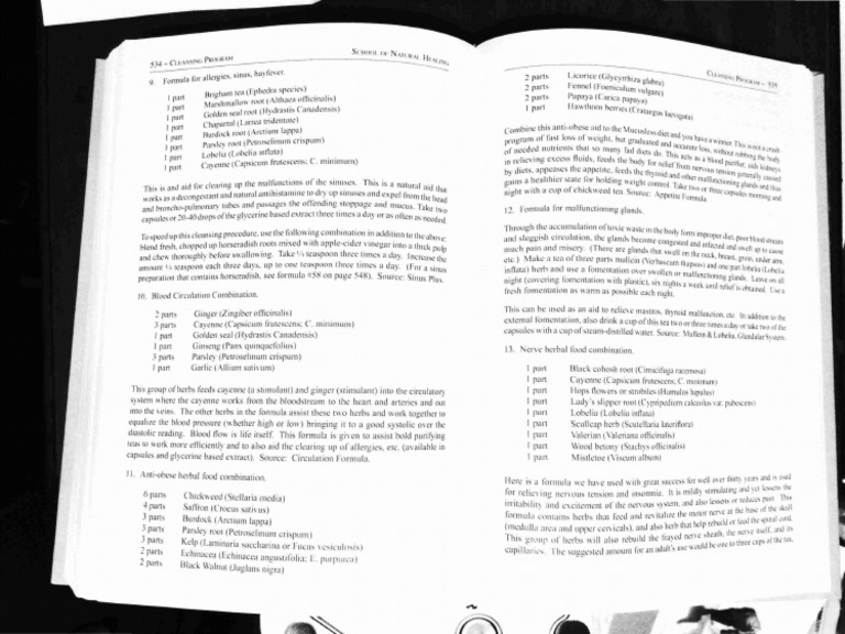 Blood circulation formula | PDF | Vegetables | Medicinal Herbs And Fungi