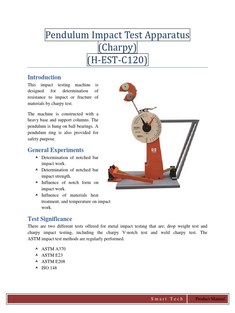 Charpy Impact Test Manual | PDF | Ductility | Materials
