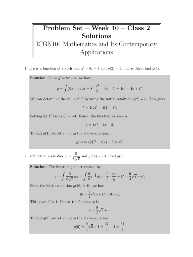 week-10-class-2-solutions | PDF | Marginal Cost | Equations