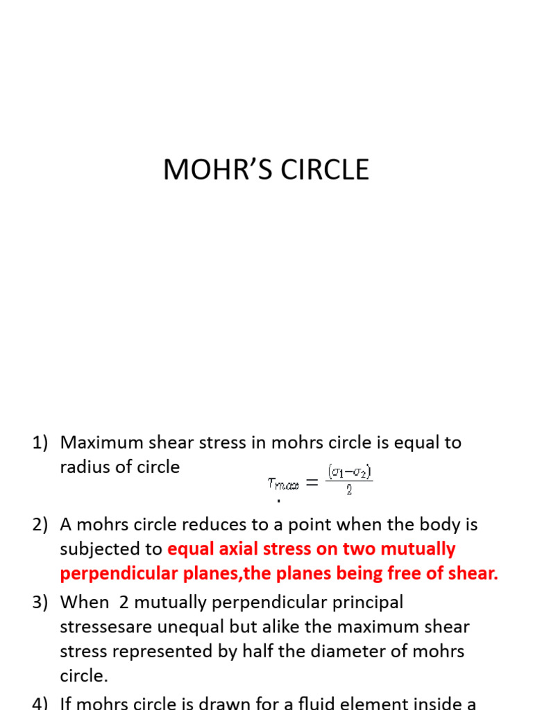 MOHR’S CIRCLE | PDF