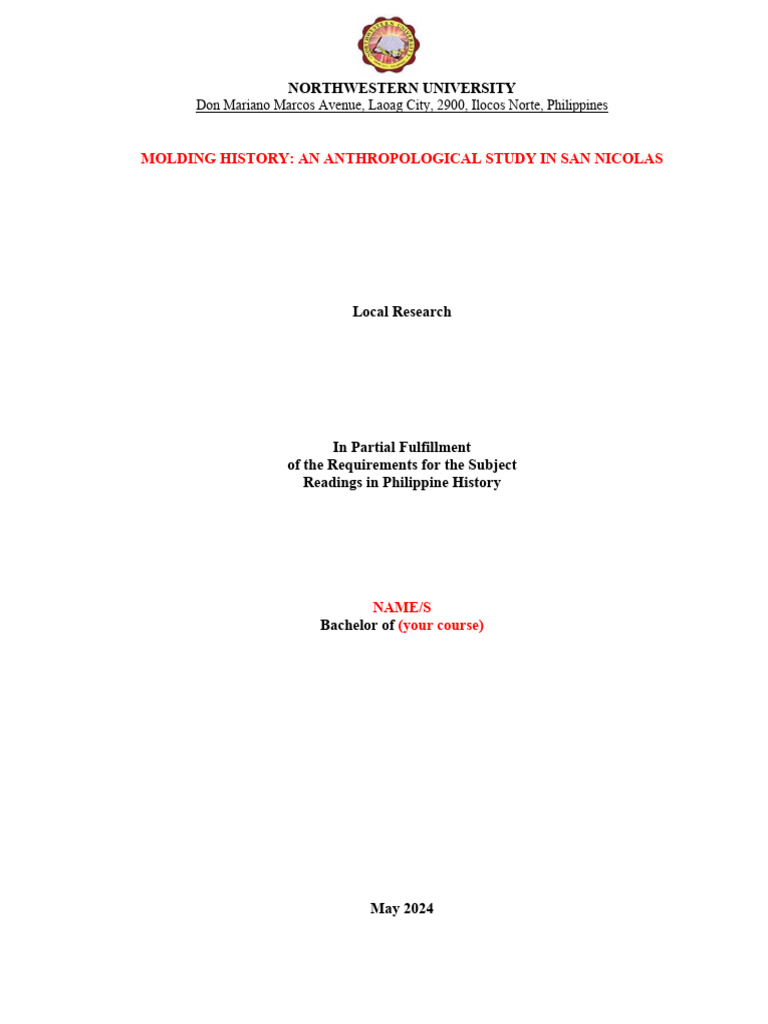 LOCAL-RESEARCH-FORMAT | PDF | Liberal Arts Education