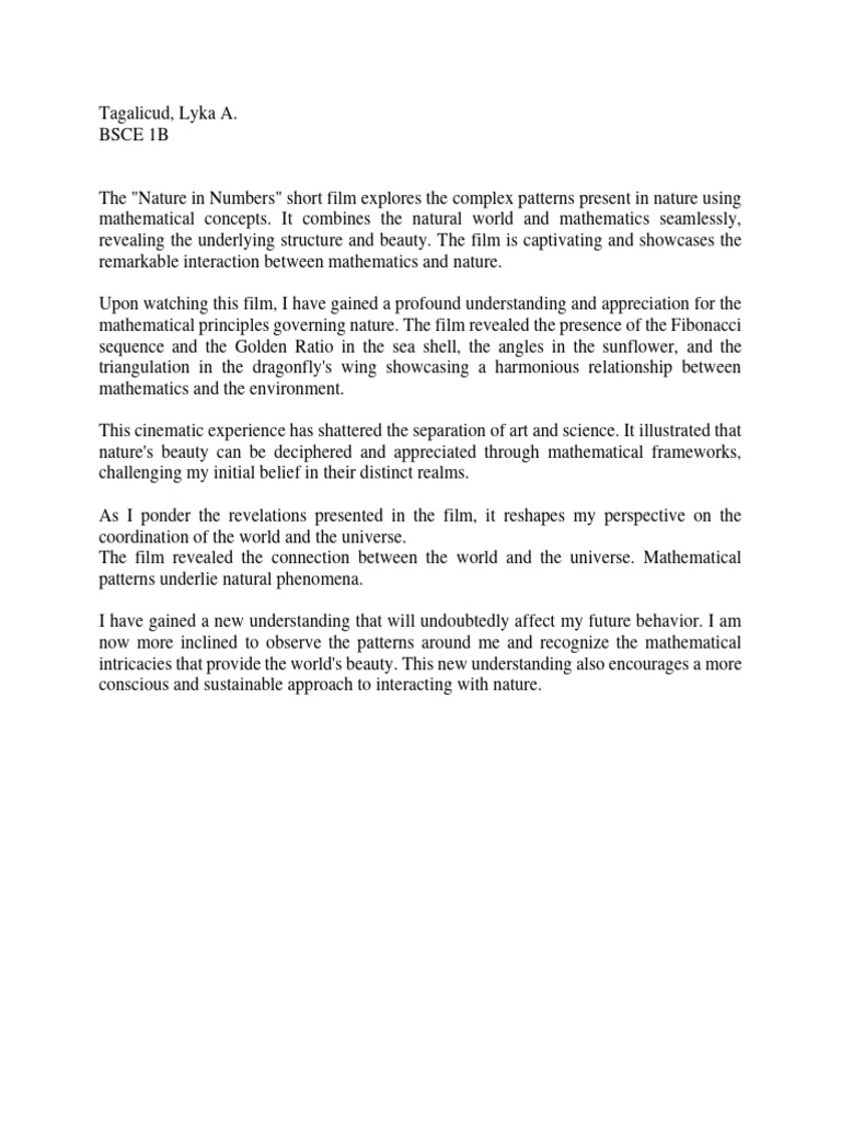 Nature by Numbers | PDF