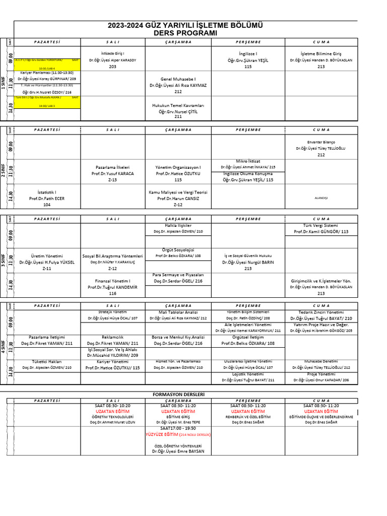 23-24-Güz-Ders-Prog.-1 | PDF