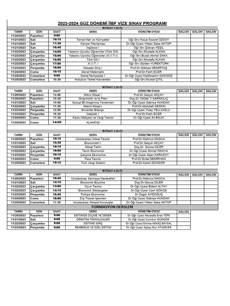 23-24-Güz-VİZE-Prog.İLAN | PDF