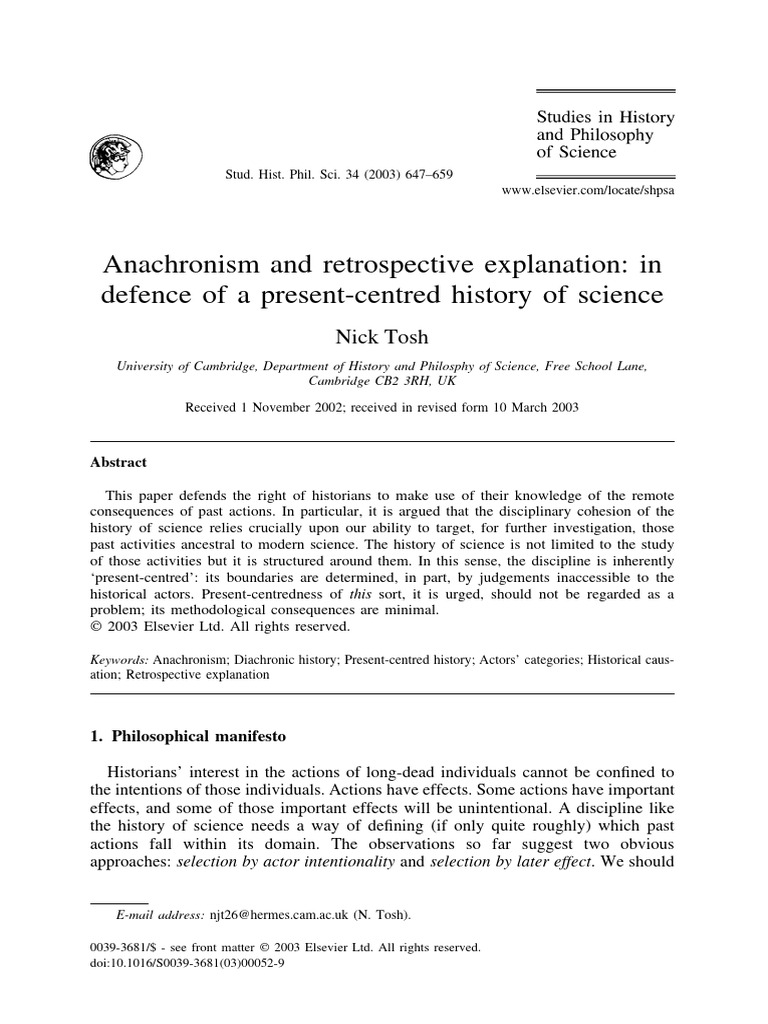 Anachronism | PDF | Science | Causality