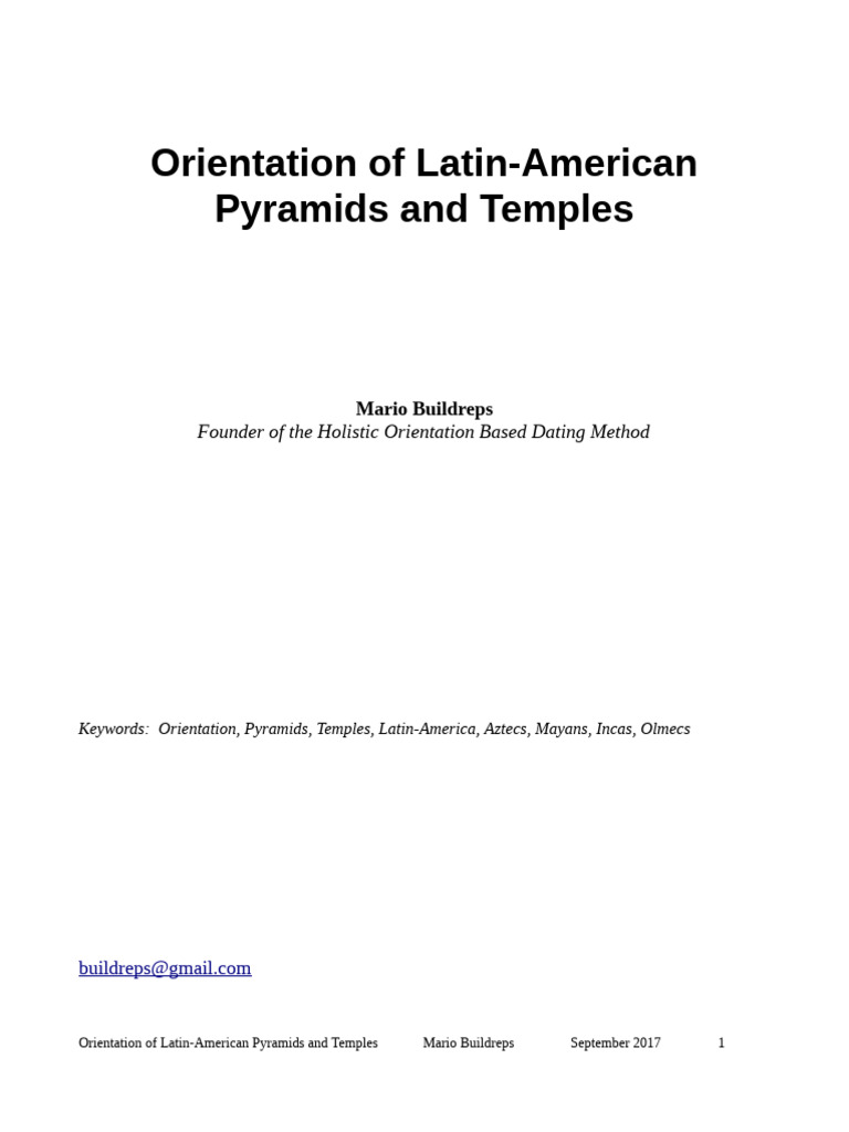 Orientation of Latin American Pyramids A | PDF | Compass | Longitude