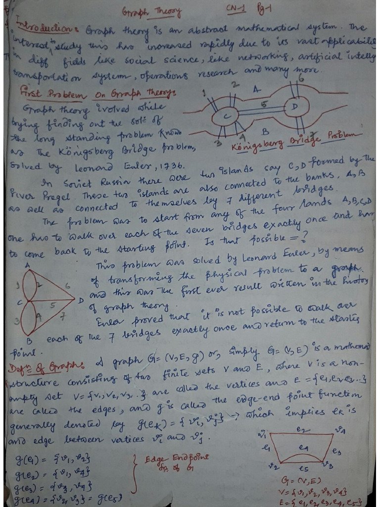Graph Theory Notes | PDF