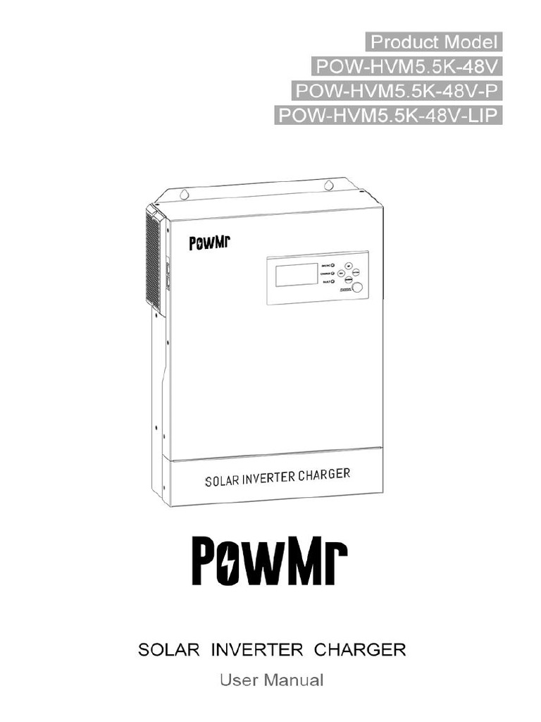 Powmr - Pow HVM5.5K 48V P | PDF | Battery Charger | Power Inverter