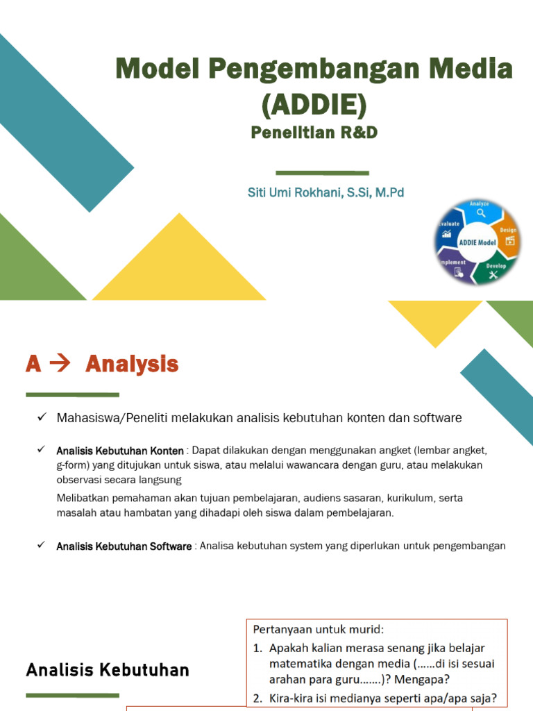 Model ADDIE untuk Pengembangan Media | PDF | Bisnis | Seni