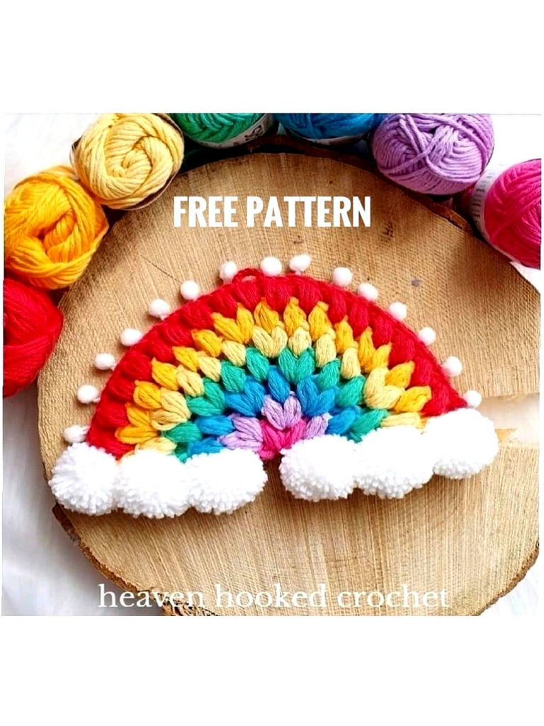 Arcoiris de Llavero Patrón A Crochet | PDF