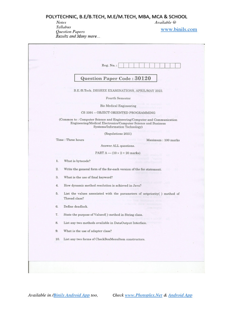 CS-3391-Object-Oriented-Programming | PDF