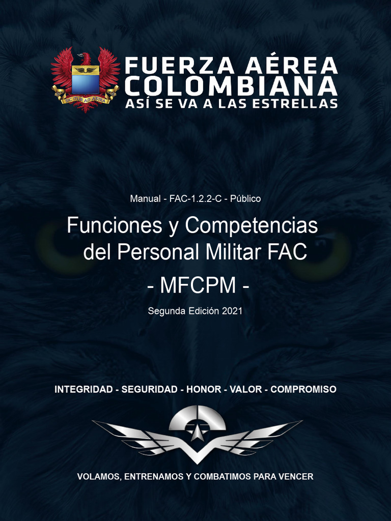 Manual de Funciones y Competencias Personal Militar Fac - Mfcpm2021 | PDF