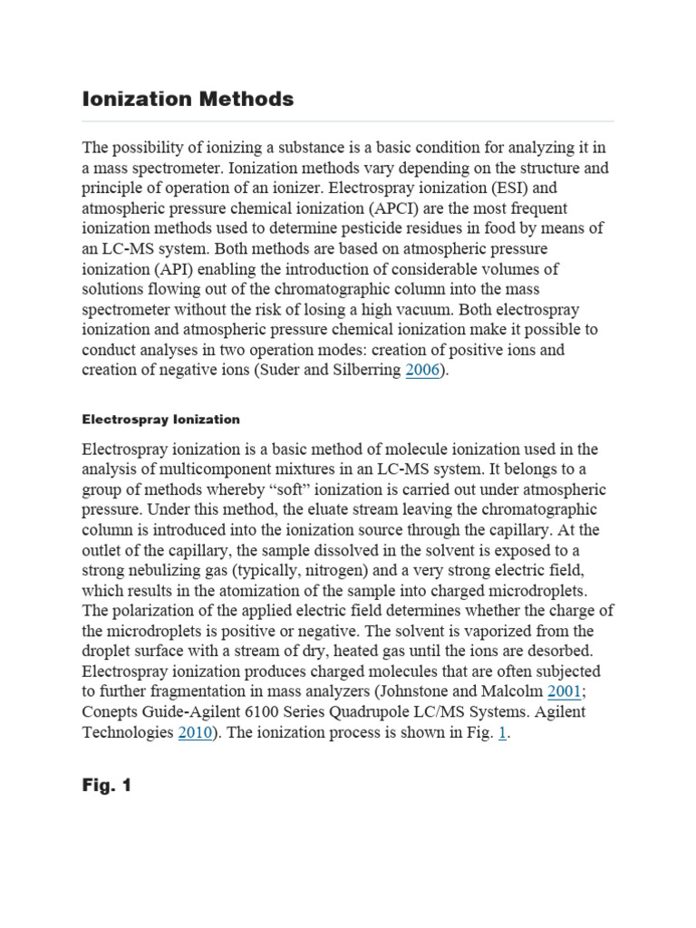 Methods Of Lcms Pdf Liquid Chromatography Mass Spectrometry Electrospray Ionization