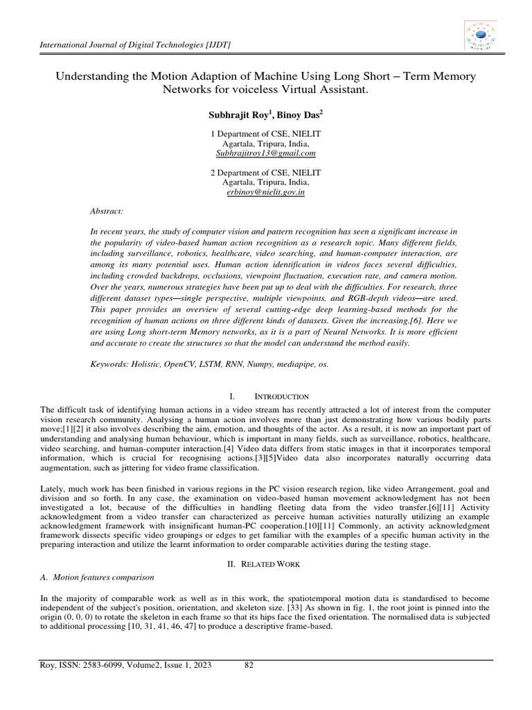 Understanding The Motion Adaption of Machine Using Long Short - Term ...