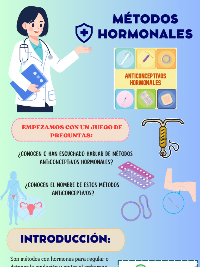 Métodos Hormonales | PDF | Control de la natalidad | Menstruación
