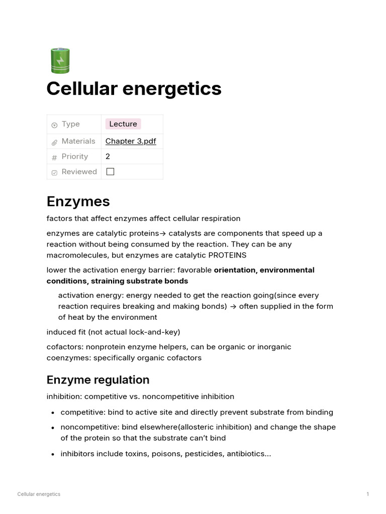 Cellular Energetics Overview | PDF | Adenosine Triphosphate | Cellular ...