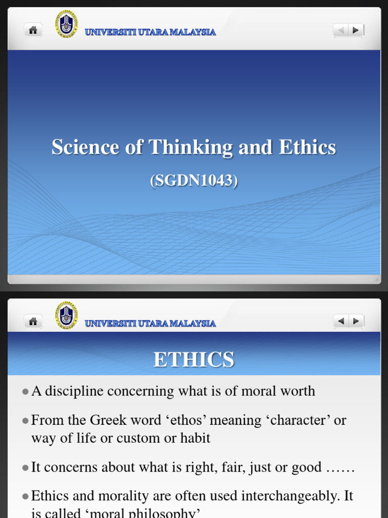 Week 1 Ethics Lecture Slides | PDF | Morality | Conscience