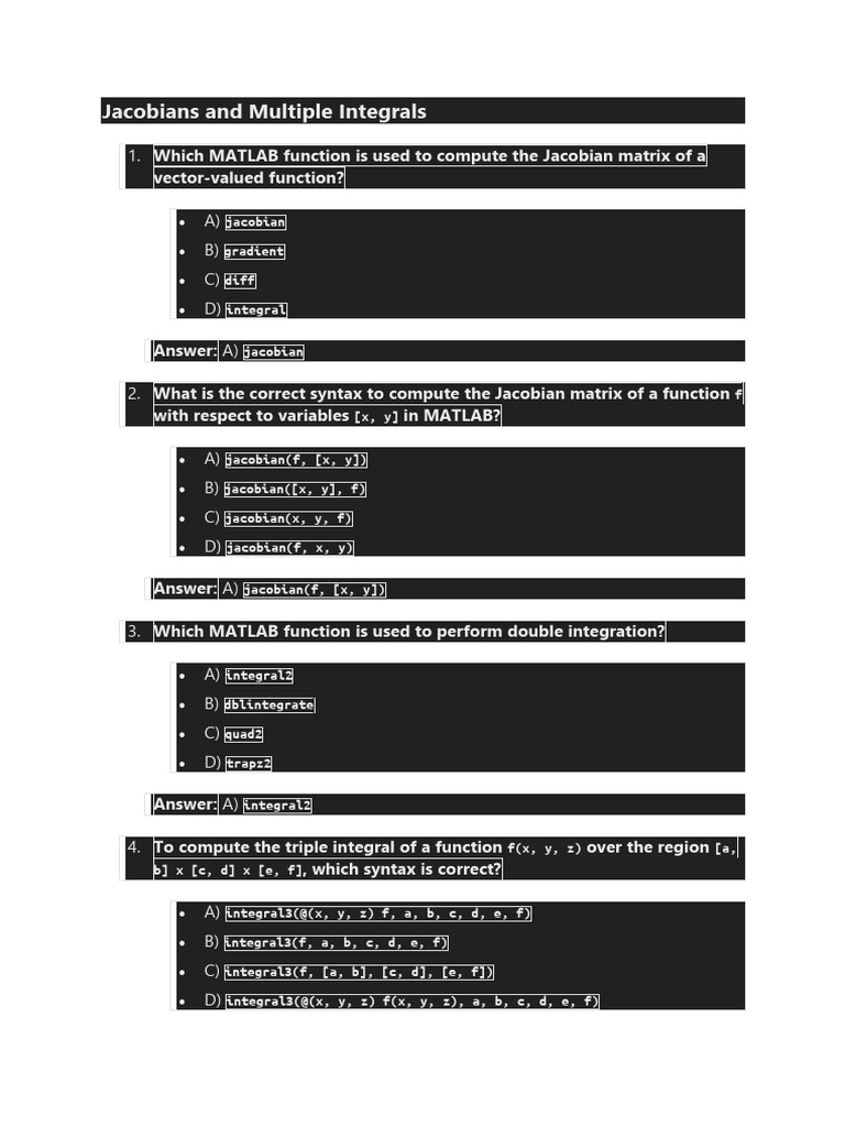 Mathlab Mcqs | Download Free PDF | Probability Distribution ... Mathlab Mcqs | Download Free PDF | Probability Distribution ...