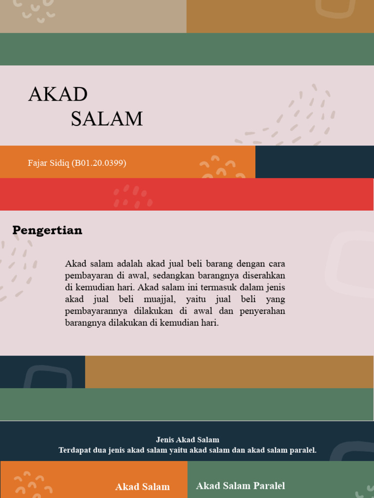 Jenis dan Skema Akad Salam Syariah | PDF