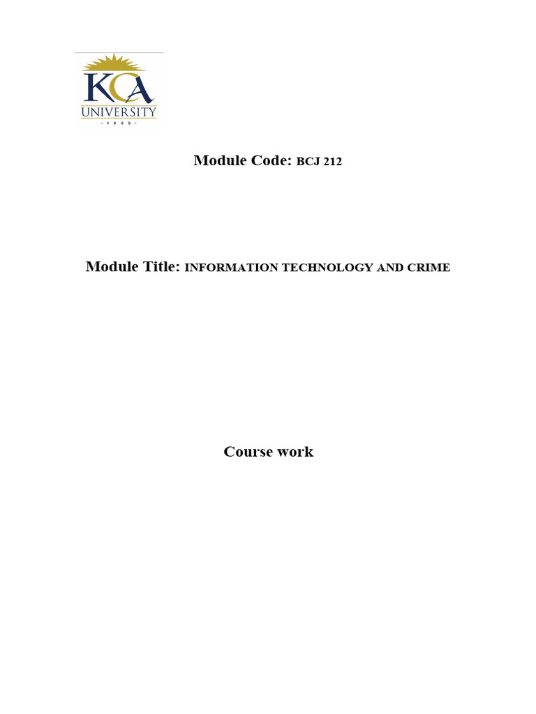 IT and crime Assignment | PDF | Cybercrime | Justice