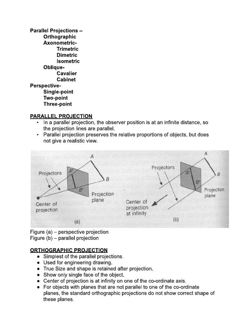 Projections in Computer Graphics | PDF