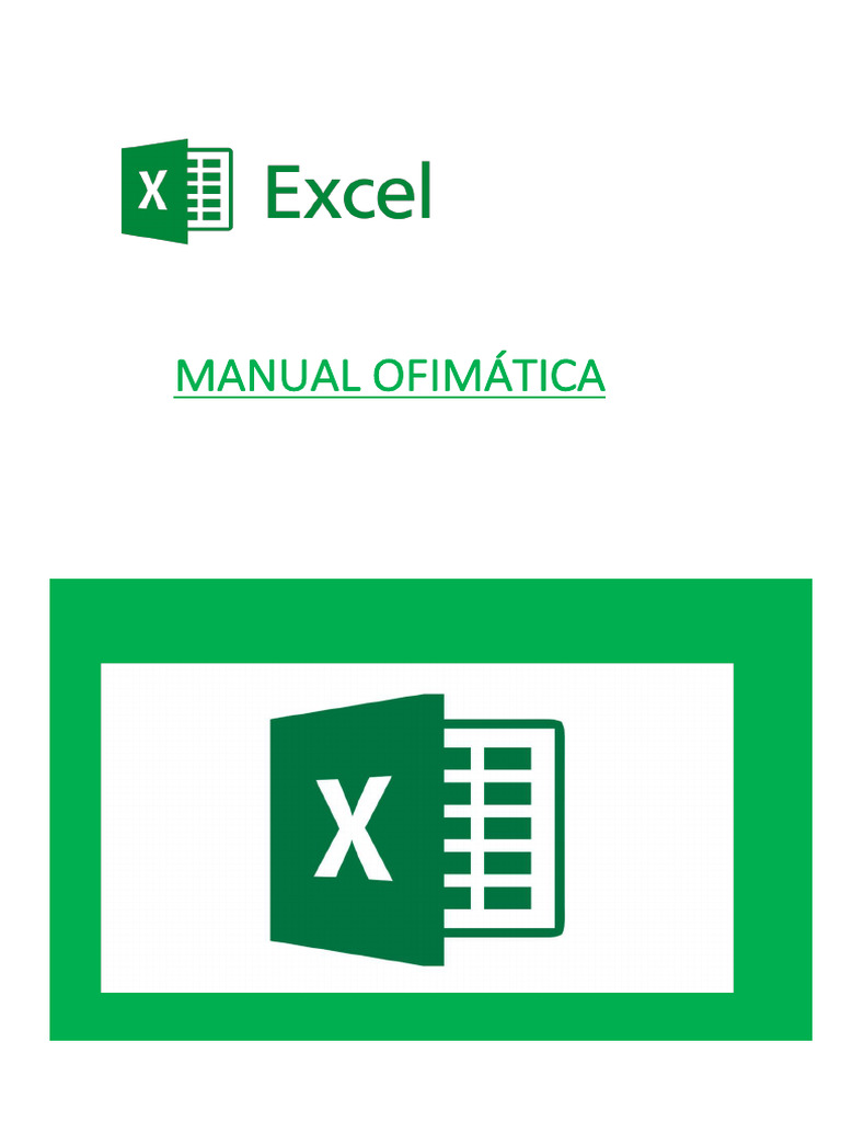 MANUAL OFIMÁTICA - excel- | PDF | Microsoft Excel | Hoja de cálculo