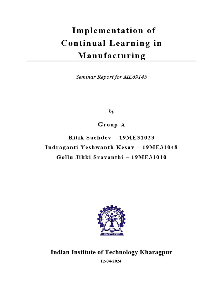 Continual Learning in Manufacturing | PDF | Statistical Classification | Sampling (Statistics)