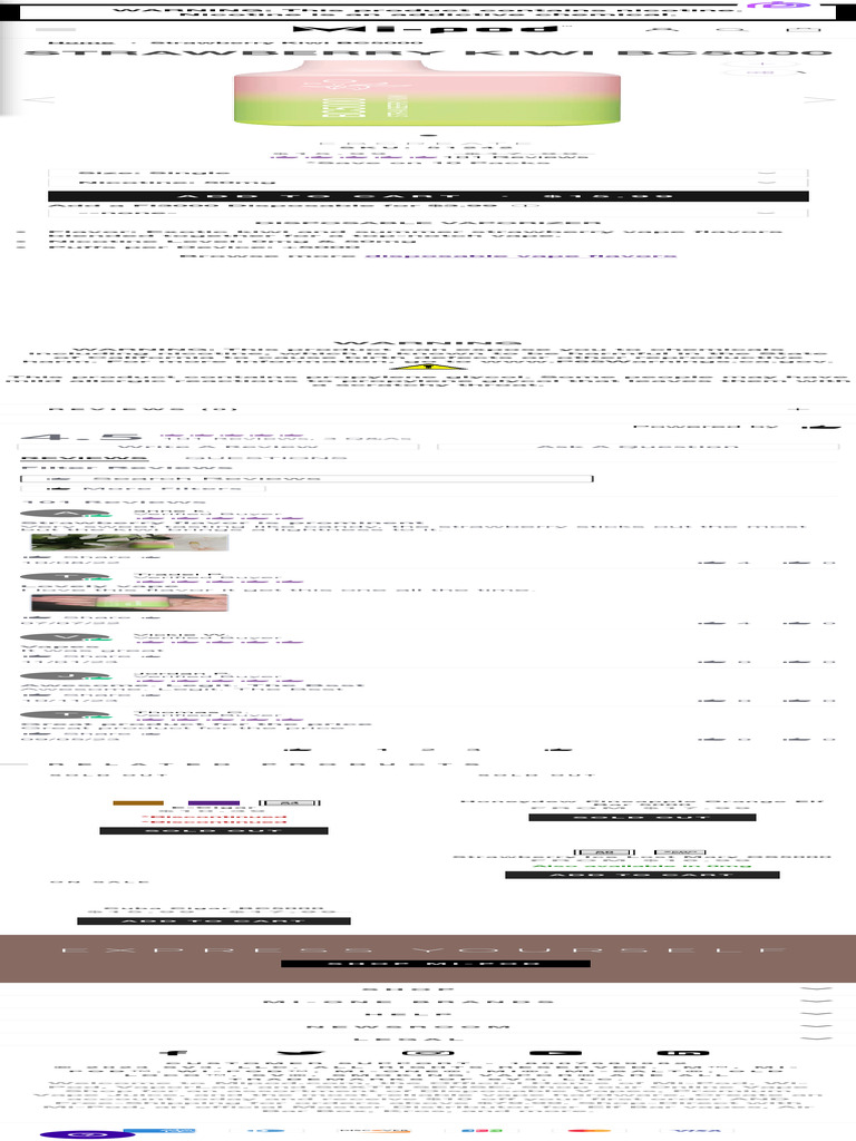 Strawberry Kiwi Elf Bar BC5000 Vape - Mi-One Brands | PDF | Electronic Cigarette | Tobacco