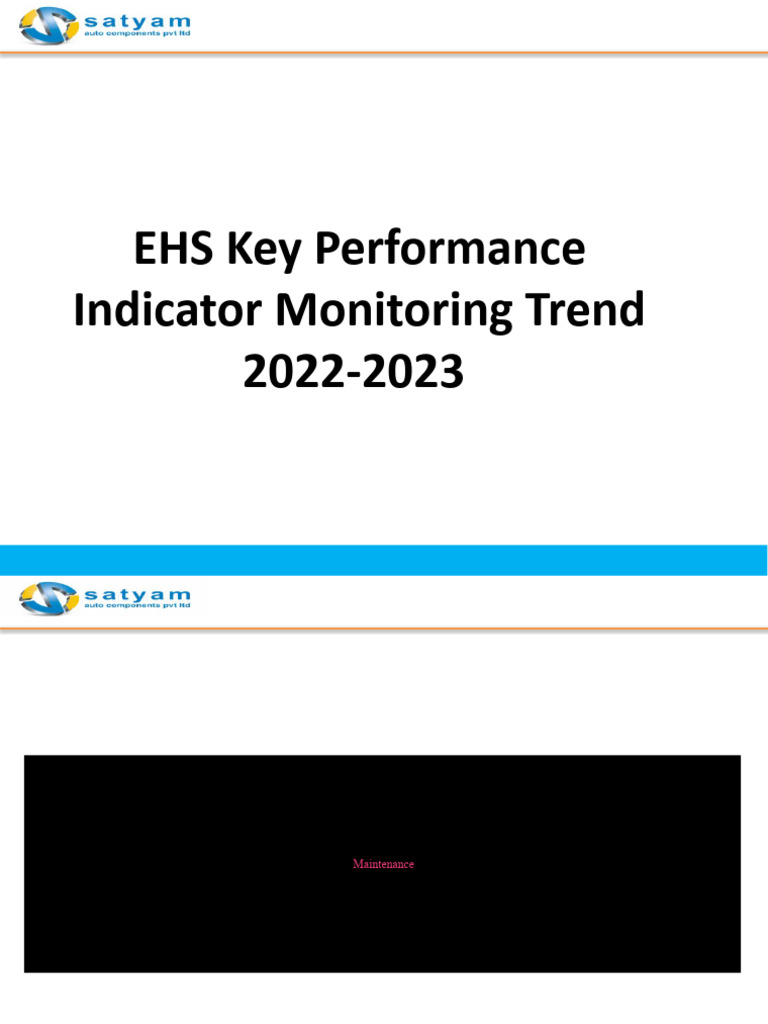 EHS Key Performance Indicator Monitoring Trend 2022-2023 | PDF