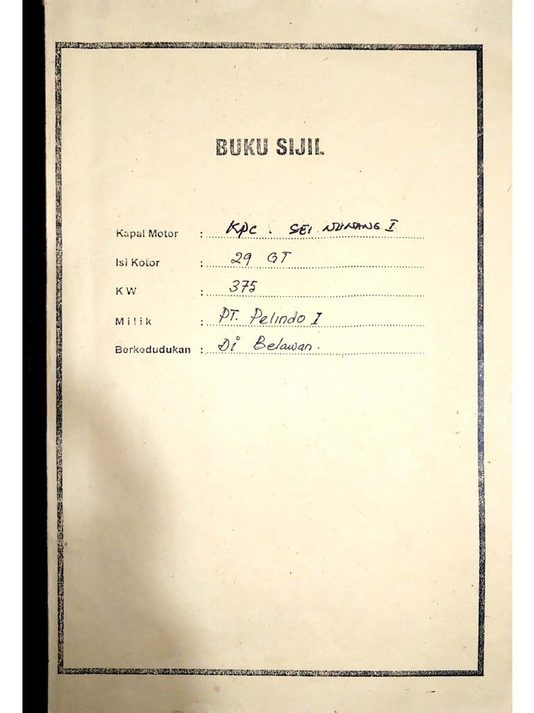Buku Sijil Sei Nunang 01 | PDF