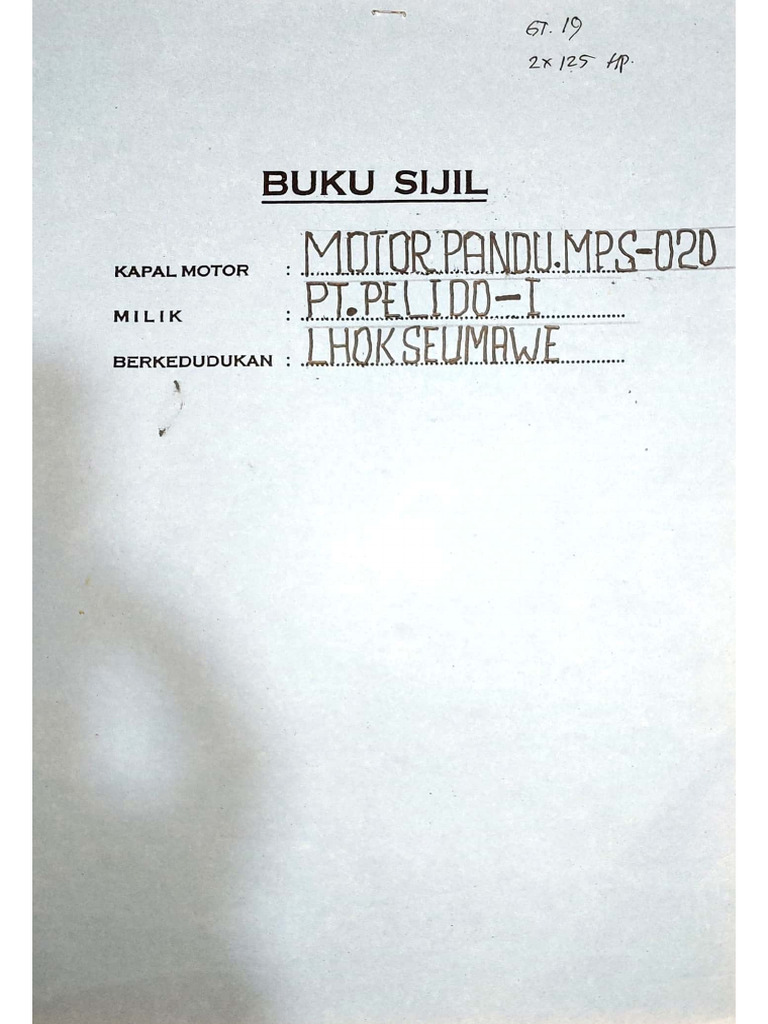 Buku Sijil Mps 020 | PDF