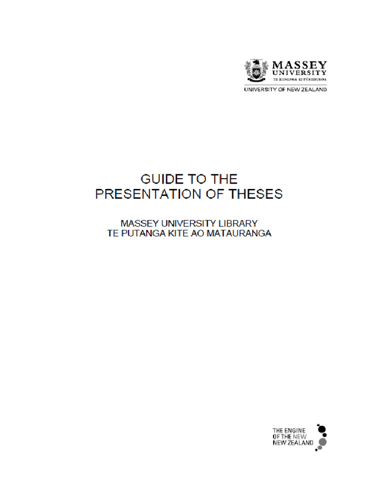 guide-to-presentation-of-theses | PDF | Thesis | Copyright