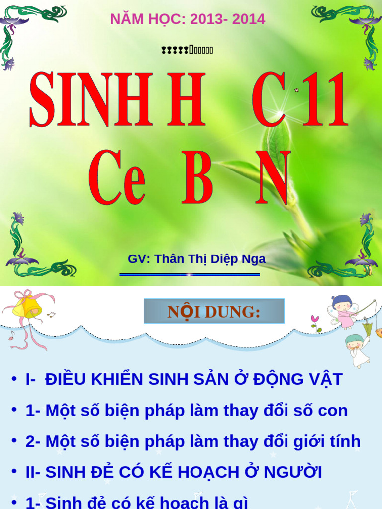 Bài giảng Sinh học 11 - Bài 47_ Điều kiện sinh sản ở động vật_1518667 | PDF