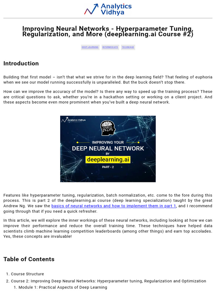 Fixing Neural Network Course 2 1659759284 | PDF | Artificial Neural ...