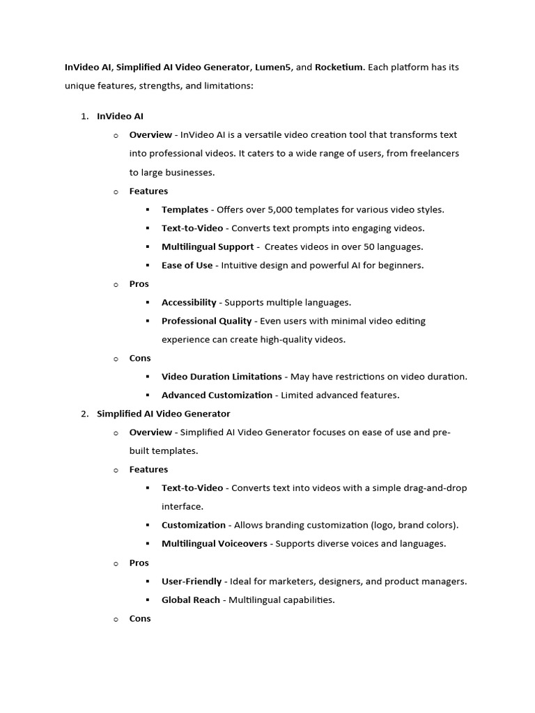 InVideo AI | PDF | Usability | Artificial Intelligence