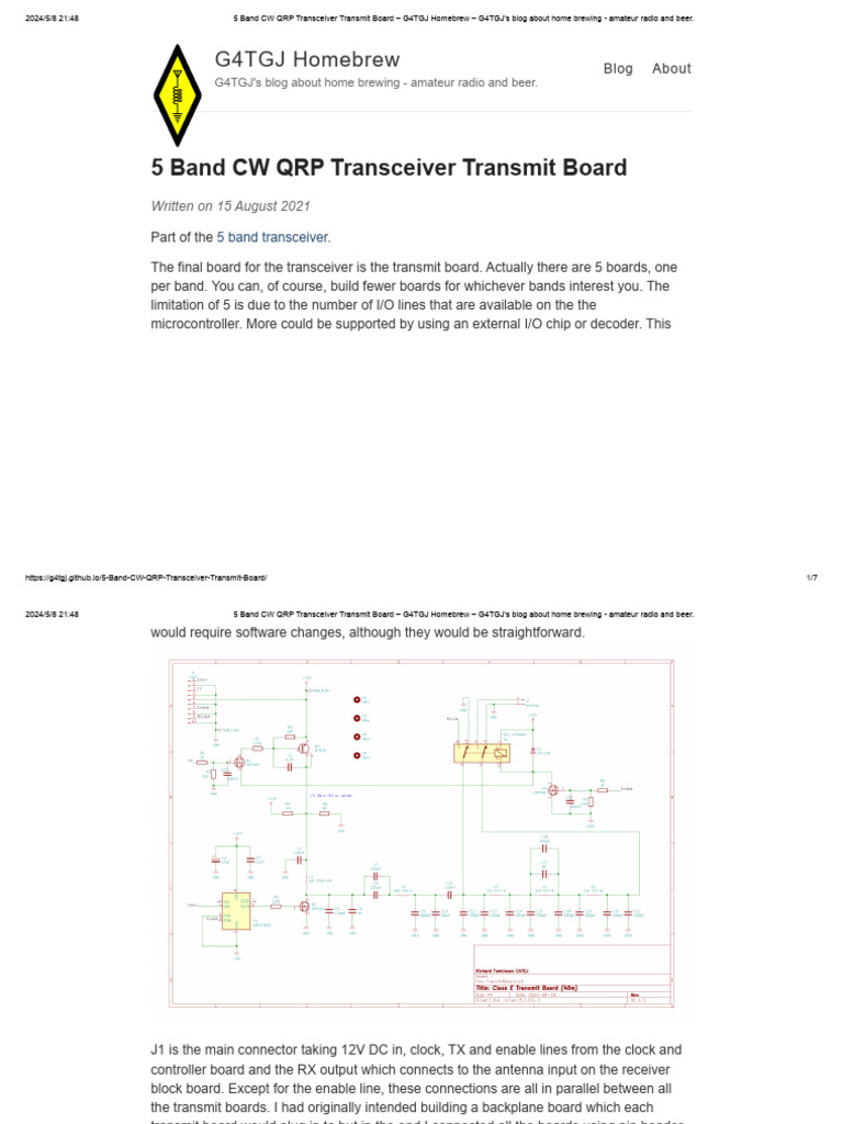 5-Band CW QRP Transmitter Build Guide | PDF | Field Effect Transistor ...
