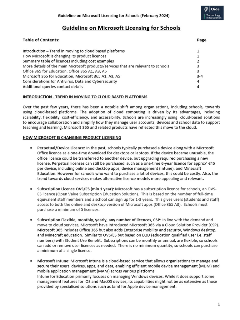 Guide To Microsoft Licensing | PDF | Microsoft Office | Antivirus Software