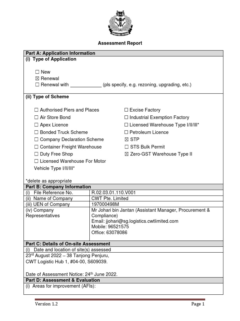Post Assessment Report | PDF