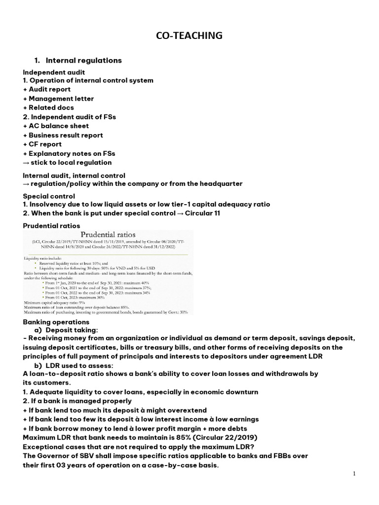 Co Teaching | PDF | Banks | Capital Requirement