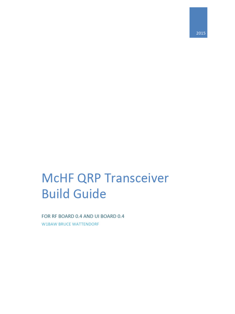 MCHF Build Guide | Download Free PDF | Electrostatic Discharge | Electrical Resistance And ...