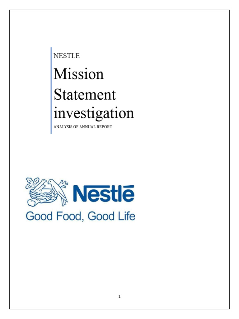 NESTLE Report | PDF | Net Income | Nestlé