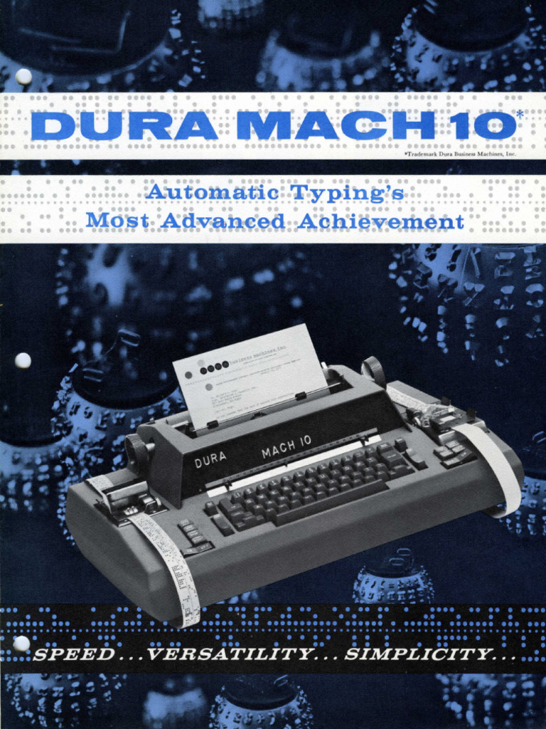 Dura Mach 10 Brochure Jan1964 | PDF