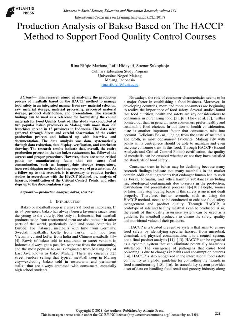 Bakso Haccp | PDF | Hazard Analysis And Critical Control Points | Beef