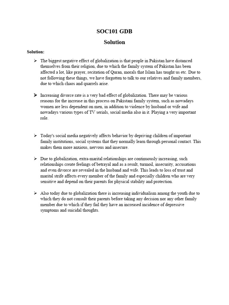 SOC101 GDB Solution 2023 | PDF | Self-Improvement | Wellness