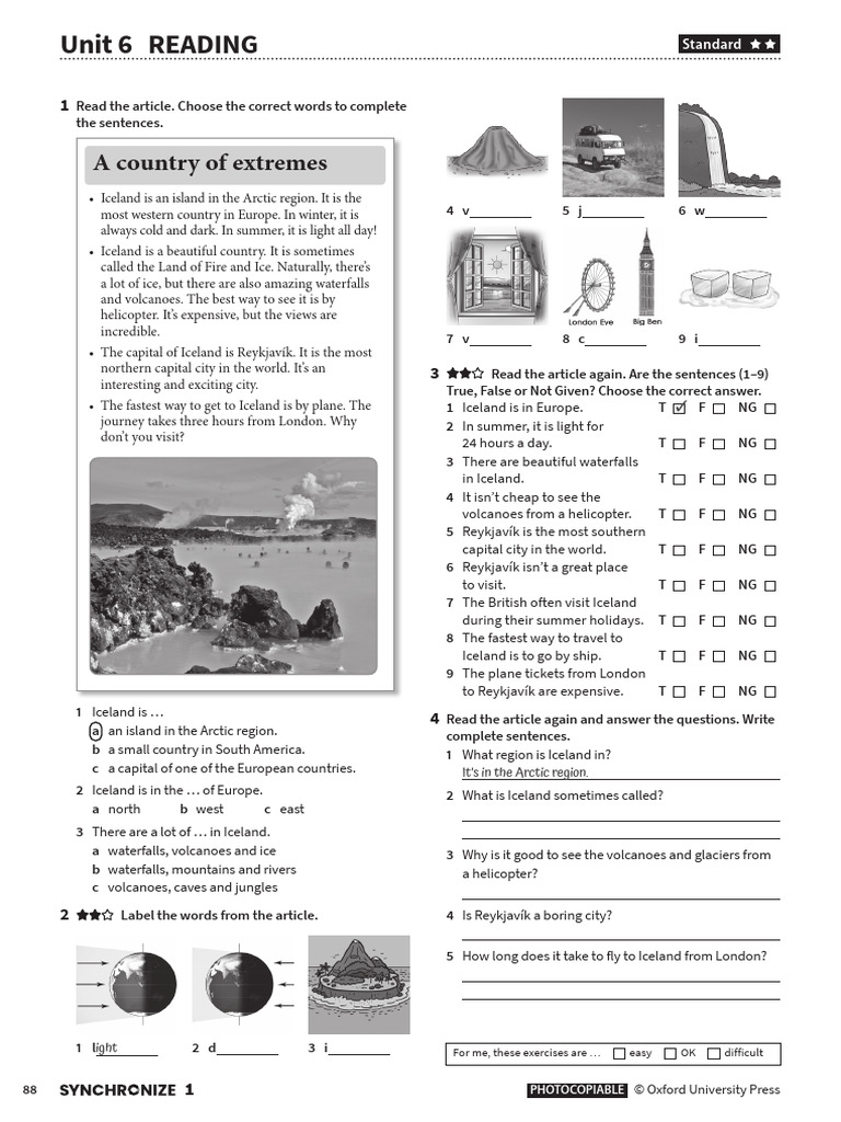 Synchr1 U6 Reading | PDF | Iceland | Physical Geography