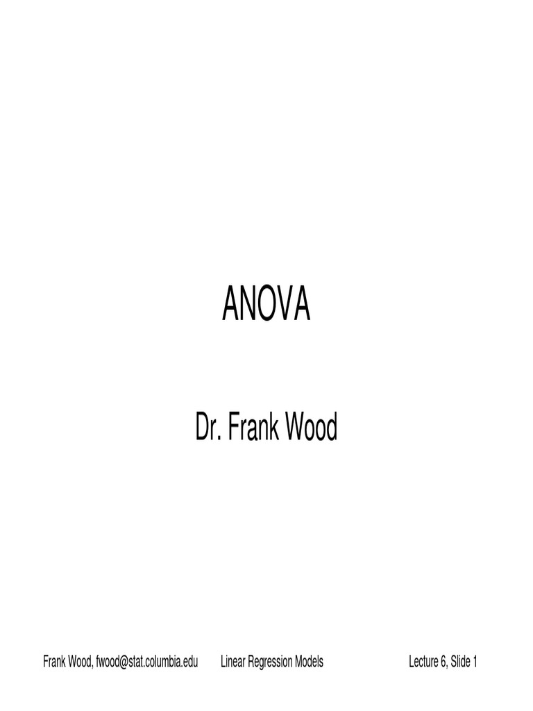 lecture_6 | PDF | Errors And Residuals | Degrees Of Freedom (Statistics)