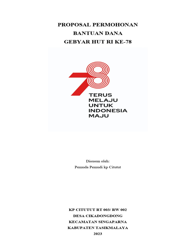 Proposal HUT RI Ke-78 rev | PDF