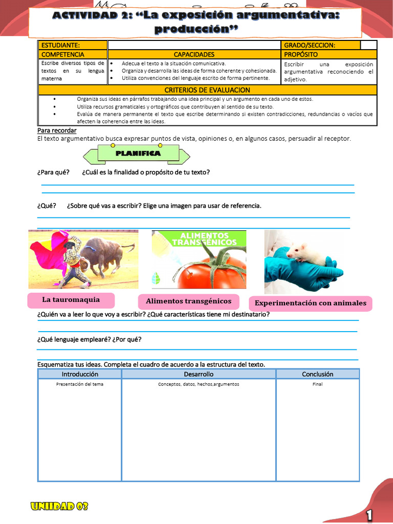 Actividad 2 - Unidad 3 | PDF | Adjetivo | Lingüística