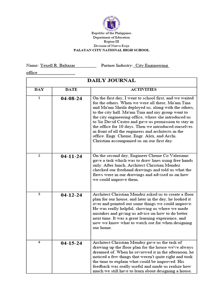 DAILY-DIARY Immersion | PDF