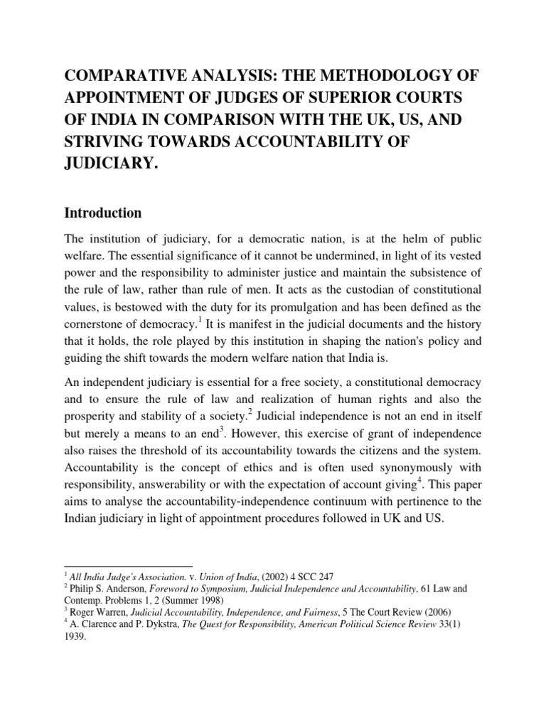 comparative law pdf paper | PDF | Judge | Supreme Courts